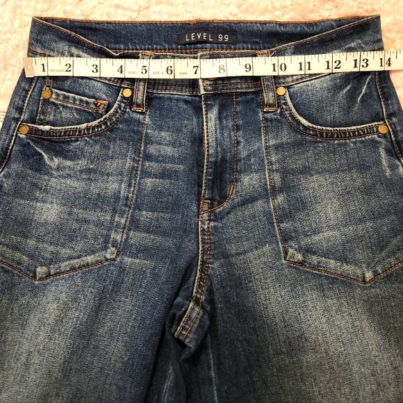 Level 99 | Jeans | Level 99 Super Wide Leg Flare Cropped Wornin Jeans ...